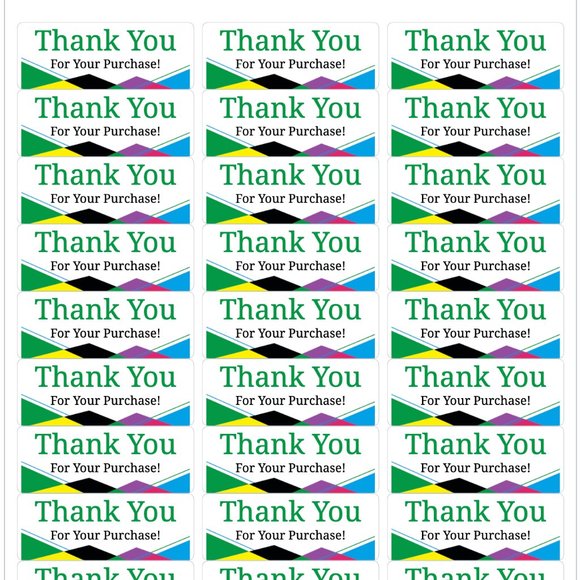 Office | Thank You Stickers 9 Xl 2 58 X 1 Inch Label Card | Poshmark